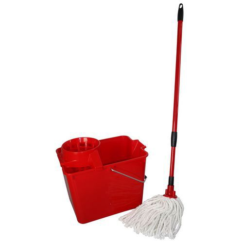 Secchio, mocio a frange e manico telescopico - Manutan - Manutan.it