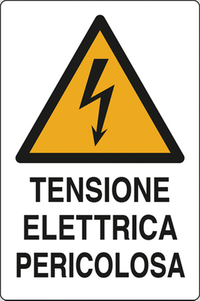 Cartello di pericolo - Tensione elettrica pericolosa - Manutan.it