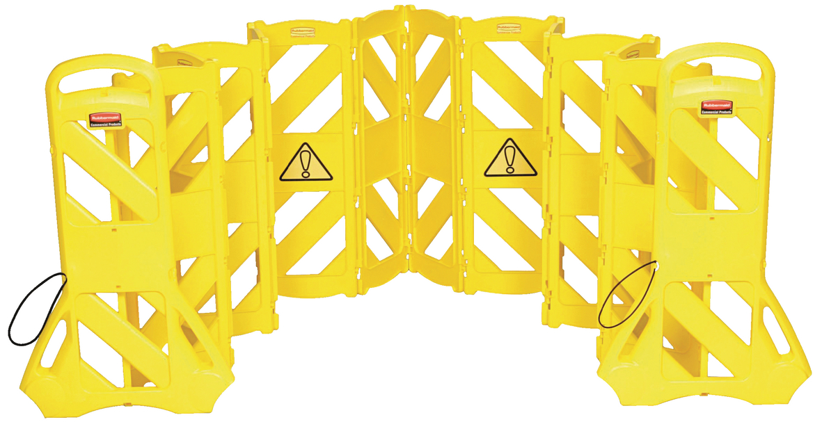 Barriera mobile portatile di 4 m giallo - Rubbermaid - Manutan.it