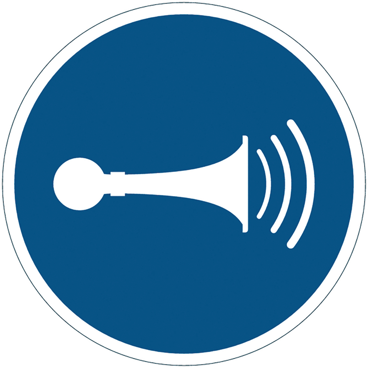 Cartello d'obbligo - Suonare il clacson - Alluminio - 350 mm - Manutan.it