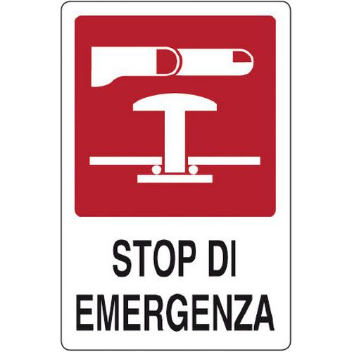 Cartello antincendio - Stop di emergenza - Manutan.it