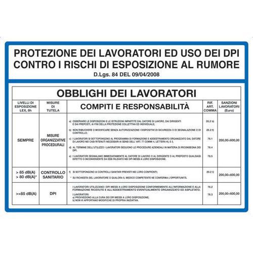 Cartello di indicazione - Protezione dei lavoratori ed uso dei DPI ...