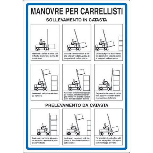 Cartello di indicazione - Manovre per carrellisti - Manutan.it