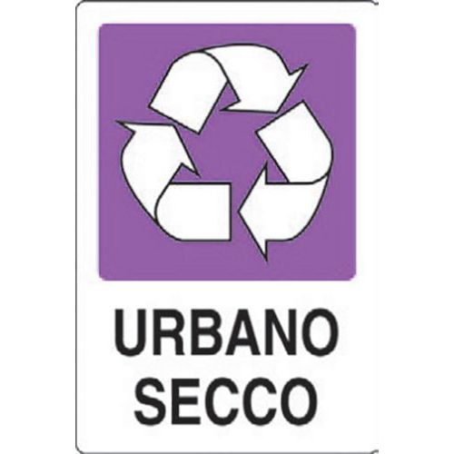 Etichetta per raccolta differenziata - Urbano secco - Manutan.it