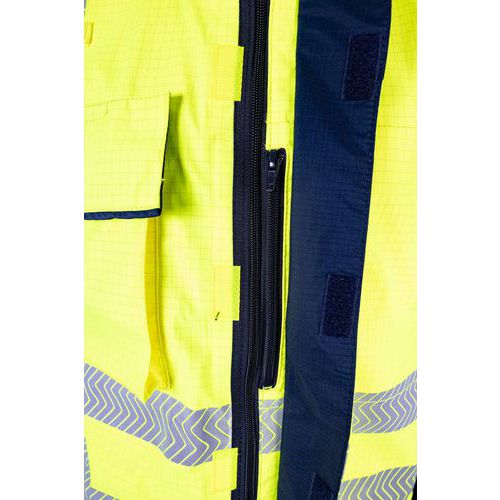 Giubbotto parka impermeabile alta visibilità protezione da archi ...