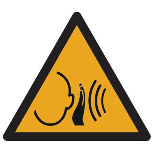 Cartello di pericolo - Forte rumore improvviso - Alluminio - Manutan.it