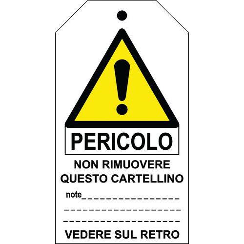 Etichetta per bloccaggio (Lockout-tagout) - Manutan.it