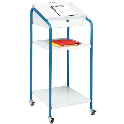 Mobiletto con leggio da officina su ruote - Manutan.it