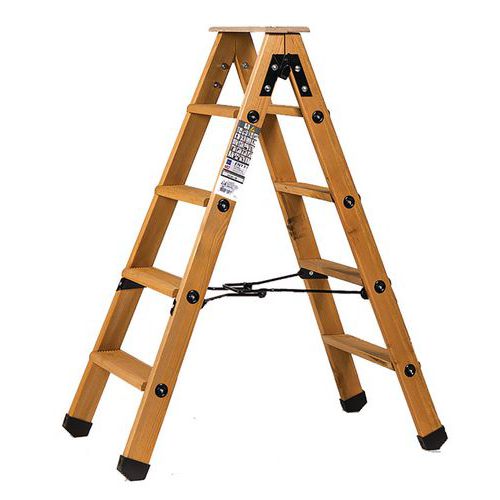 Scaletta professionale in legno Lyonnais 2 piani - Centaure - Manutan.it