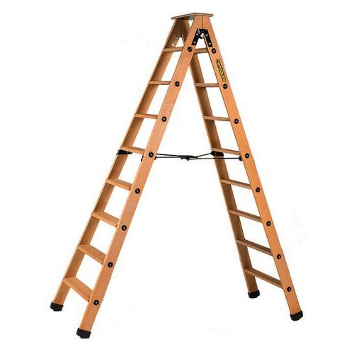 Scaletta professionale in legno Lyonnais 2 piani - Centaure - Manutan.it