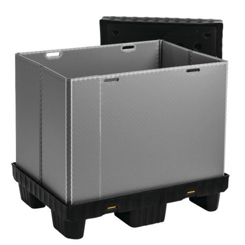 Cassa-pallet pieghevole Mega Pack - Pareti piene - Manutan.it