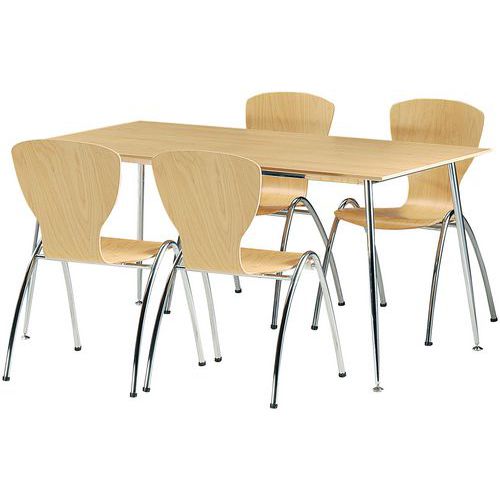 Kit per mensa Slim 1 - Piano in melaminico - Manutan.it