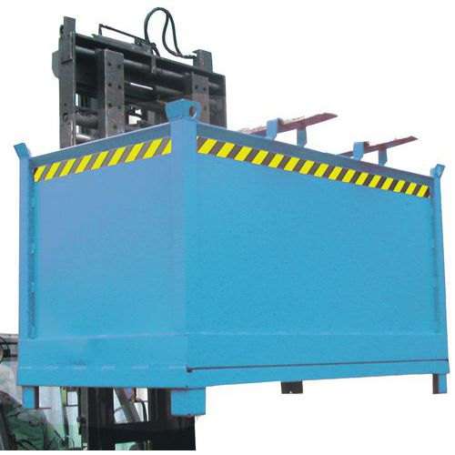 Benna con fondo apribile - 1 scomparto, su base o rotelle - Bauer ...