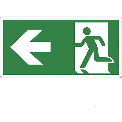 Cartello Uscita di sicurezza freccia a destra adesivo - Manutan Expert ...