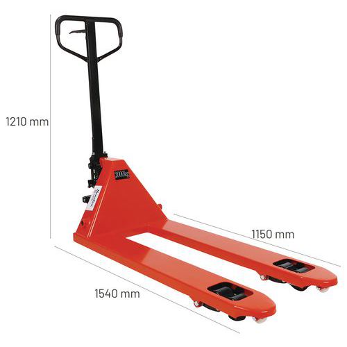 Transpallet manuale portata 2000 kg + 15 pallet 1200x1000 mm - Manutan ...